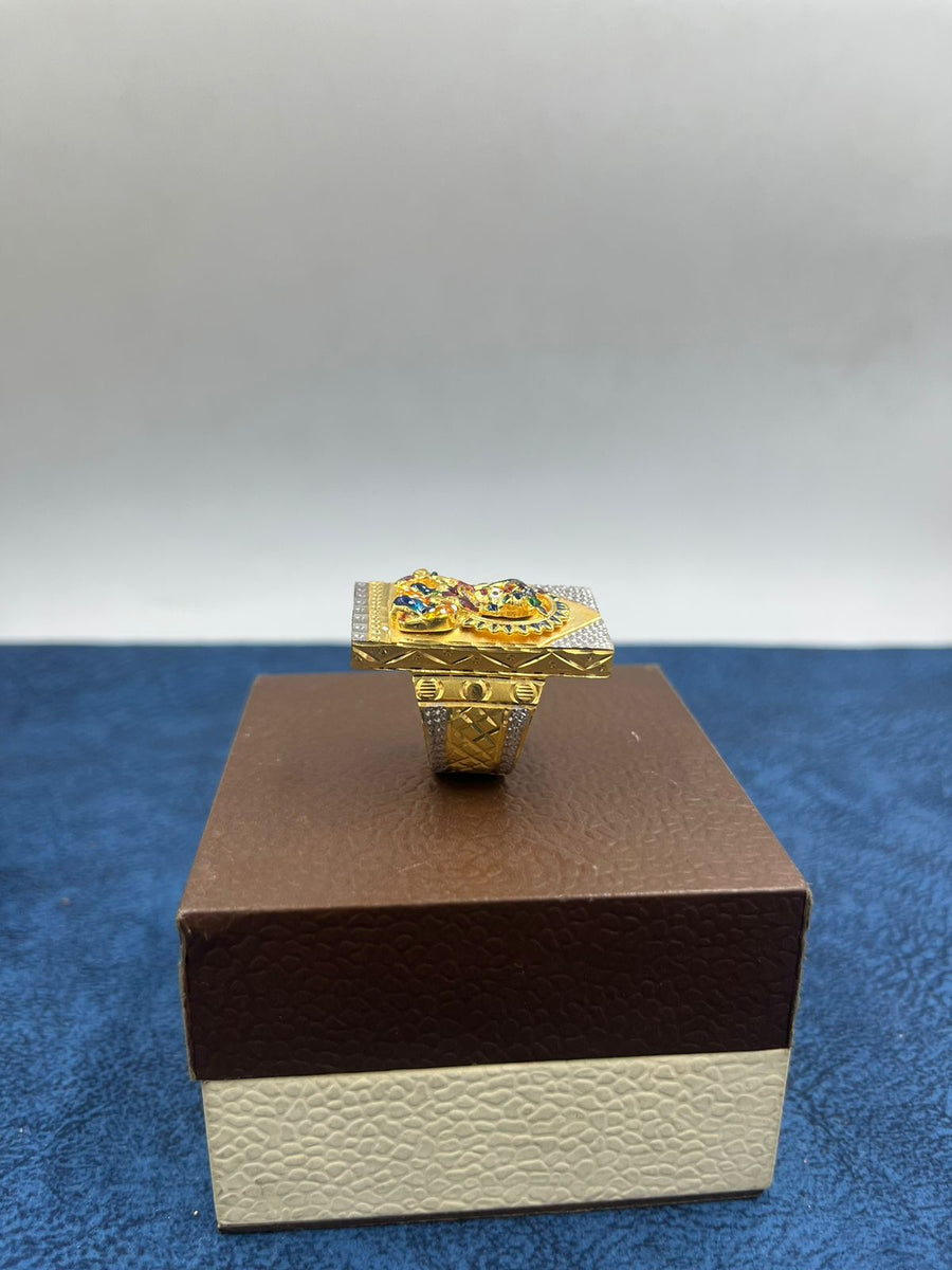 1 GRAM GOLD FORMING KRISHNA RING FOR MEN DESIGN A-461 – Radhe Imitation