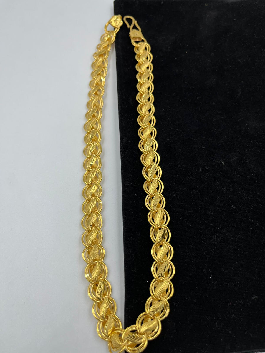 1 GRAM GOLD FORMING KOYLI CHAIN FOR MEN DESIGN A-88 – Radhe Imitation