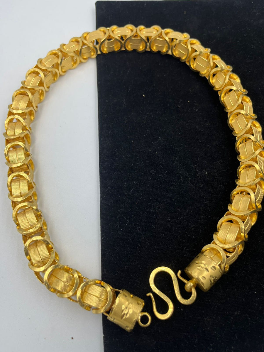 1 GRAM GOLD FORMING FANCY GOP CHAIN FOR MEN DESIGN A-257 – Radhe Imitation