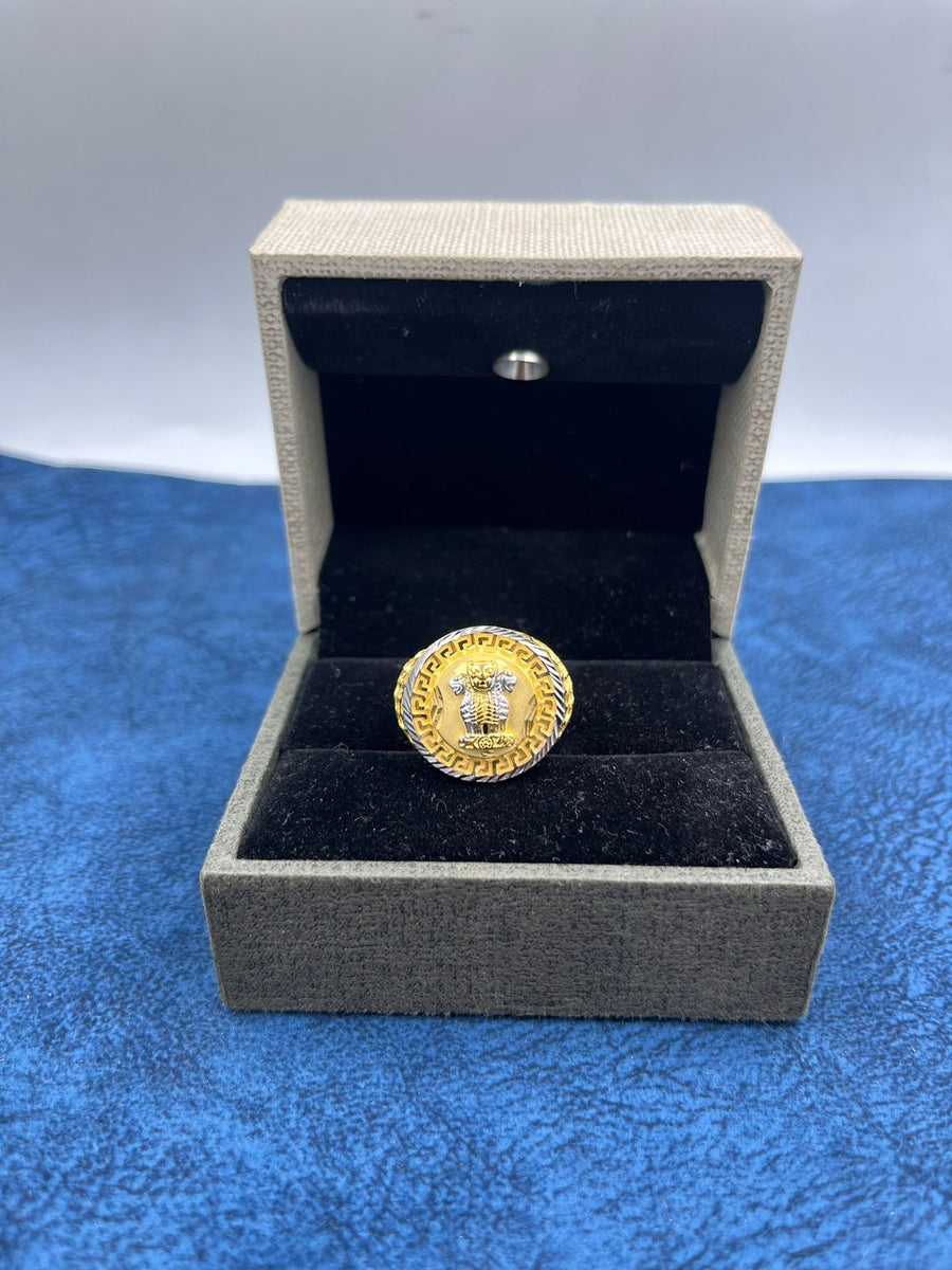 1 GRAM GOLD FORMING MUDRA RING FOR MEN DESIGN A-498 – Radhe Imitation