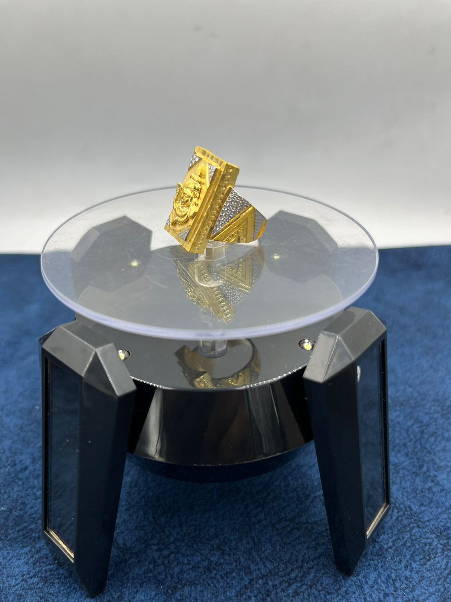 1 GRAM GOLD FORMING MAHADEV RING FOR MEN DESIGN A-510 – Radhe Imitation