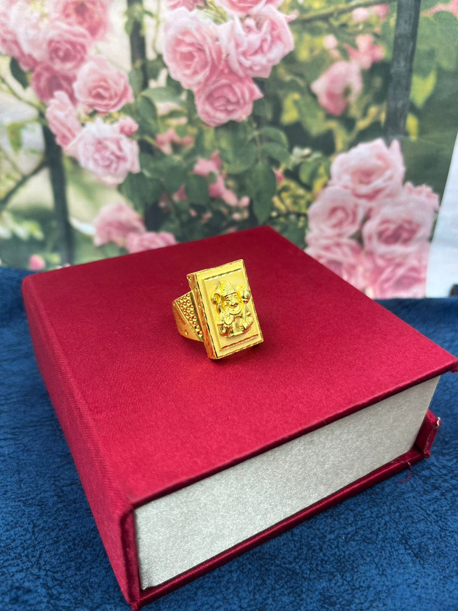 1 GRAM GOLD FORMING HANUMAN DADA RING FOR MEN DESIGN A-548 – Radhe ...