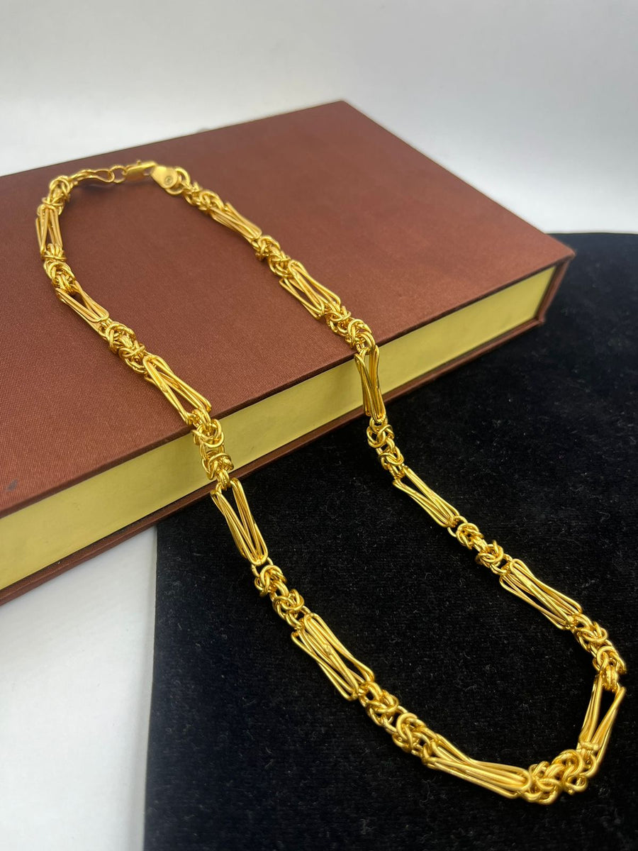 1 GRAM GOLD FORMING CHAIN FOR MEN DESIGN A-356 – Radhe Imitation