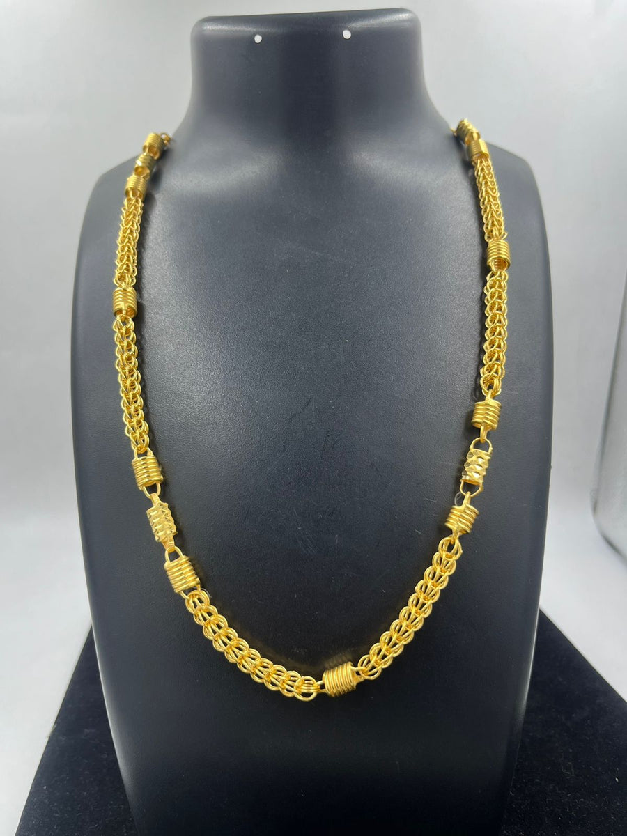 1 GRAM GOLD INDO CHAIN FOR MEN DESIGN A-379 – Radhe Imitation