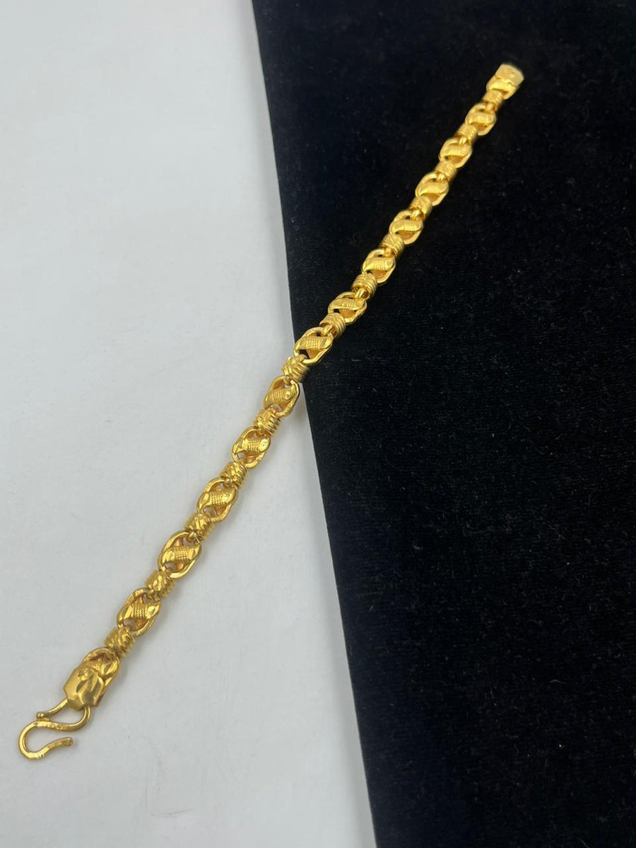 1 GRAM GOLD KOYLI BRACELET FOR MEN DESIGN A-220 – Radhe Imitation