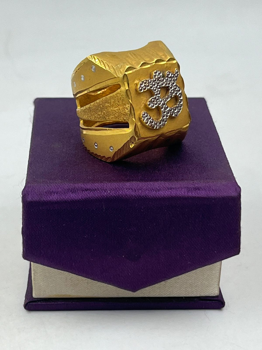 1 GRAM GOLD OM (AUM) RING FOR MEN DESIGN A-702 – Radhe Imitation