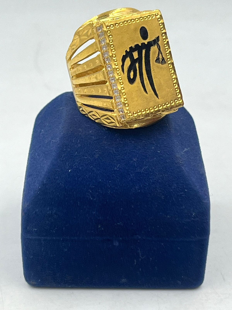 1 GRAM GOLD FORMING MAA RING FOR MEN DESIGN A-817 – Radhe Imitation