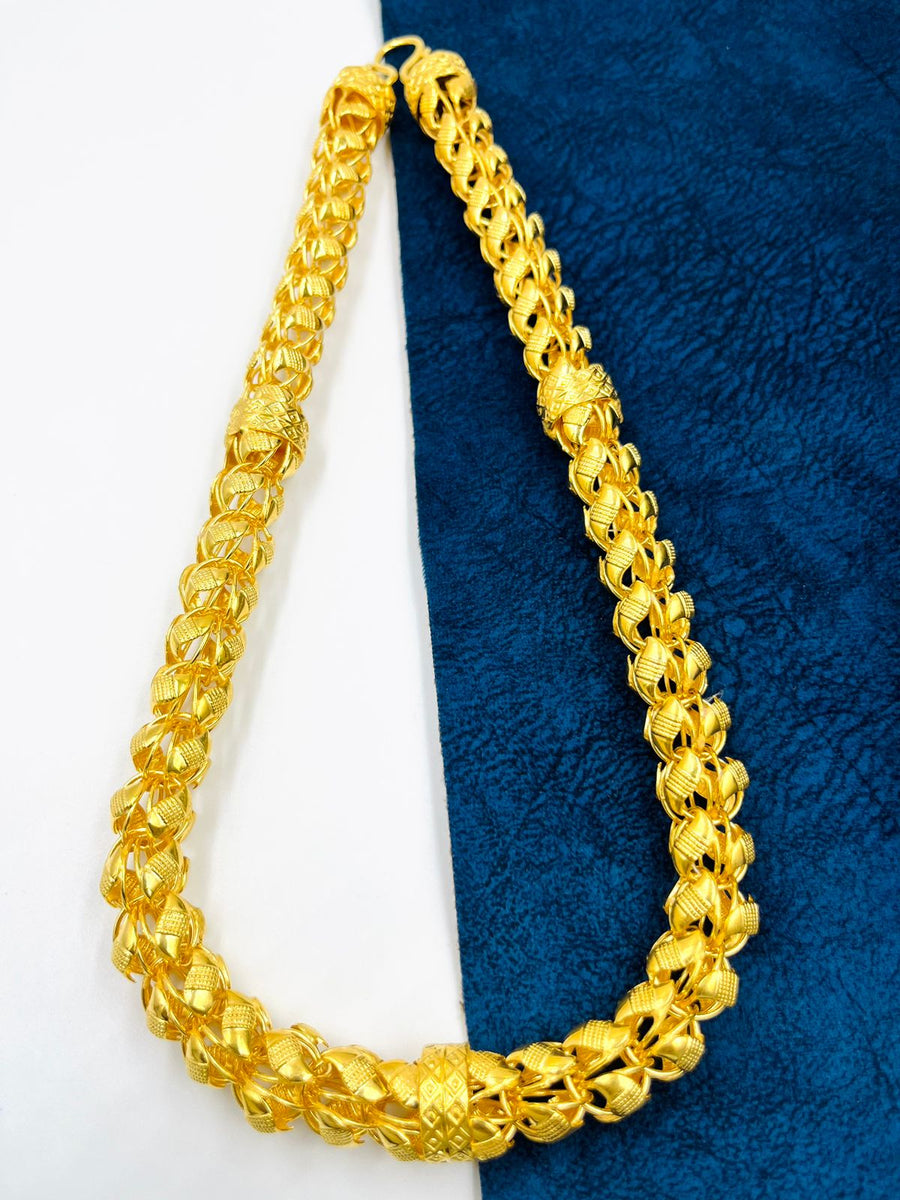 1 GRAM GOLD FORMING HEAVY LOOK GOP CHAIN FOR MEN DESIGN A-543 – Radhe ...