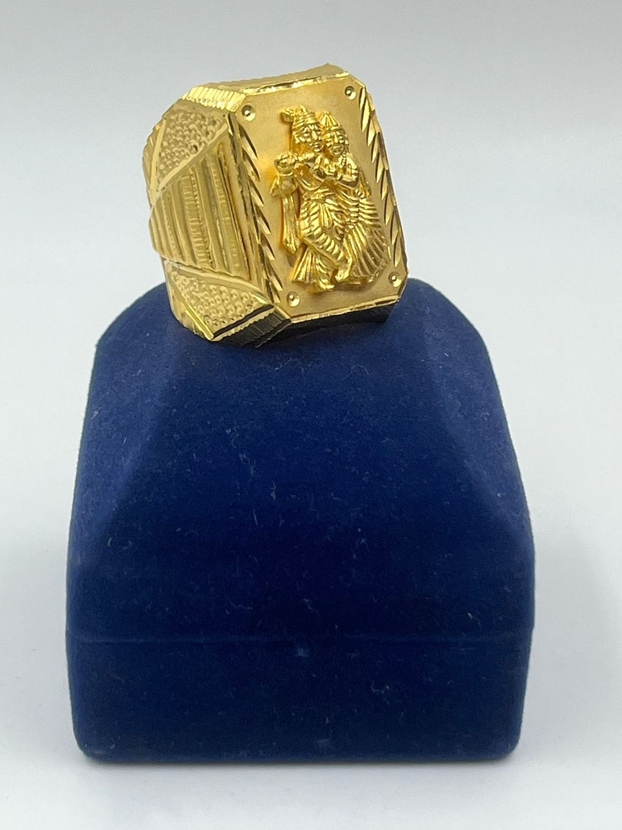 1 GRAM GOLD FORMING RADHA KRISHNA RING FOR MEN DESIGN A-847 – Radhe ...