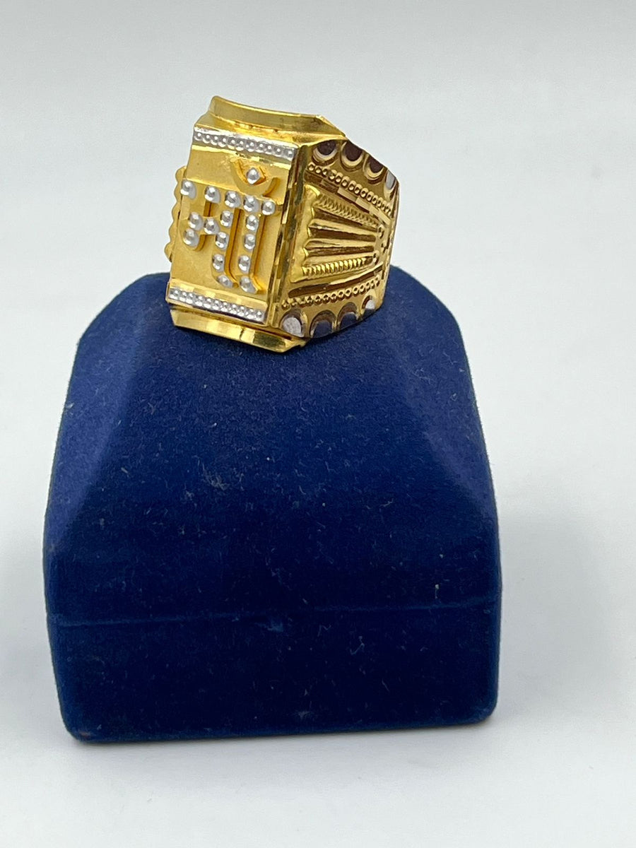 1 GRAM GOLD MAA RING FOR MEN DESIGN A-860 – Radhe Imitation