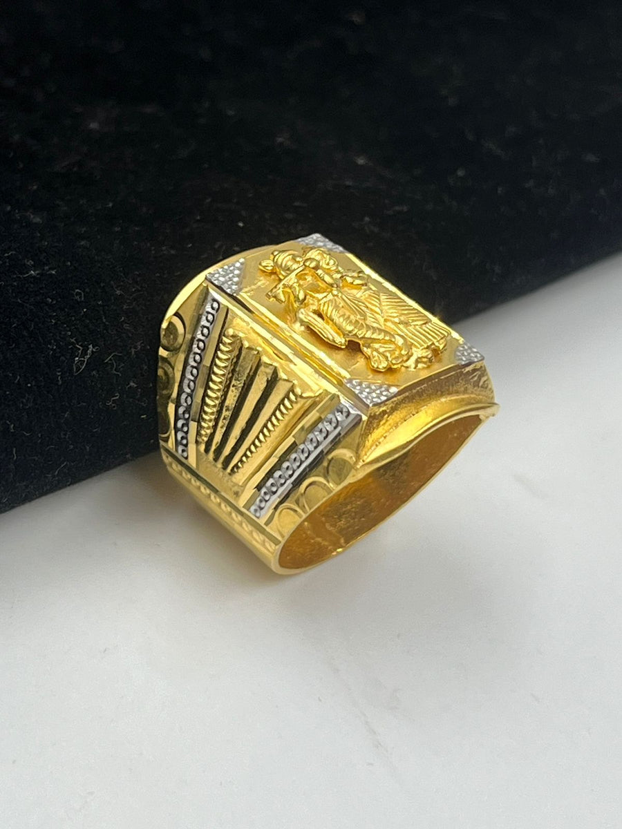 1 GRAM GOLD PLATED RADHA KRISHNA RING FOR MEN DESIGN A-868 – Radhe ...