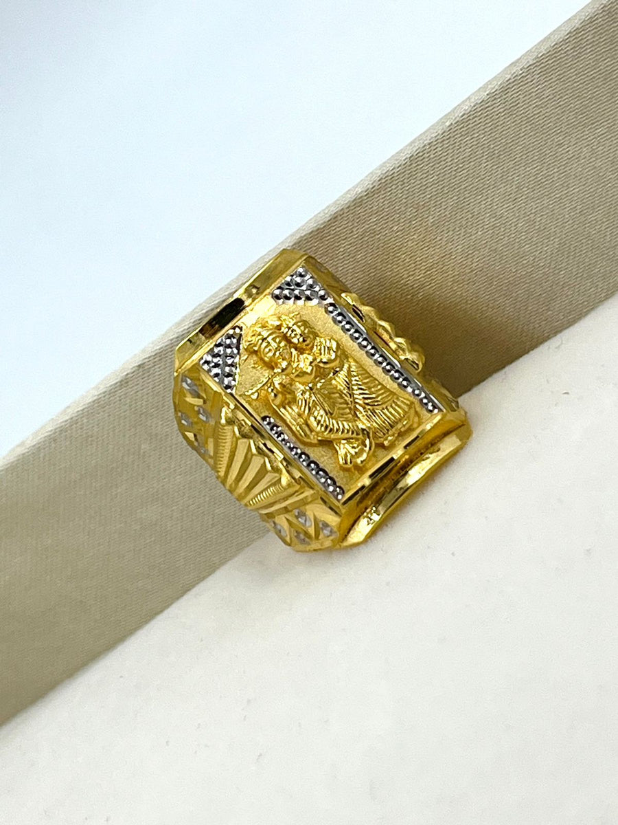 1 GRAM GOLD RADHA KRISHNA RING FOR MEN DESIGN A-872 – Radhe Imitation