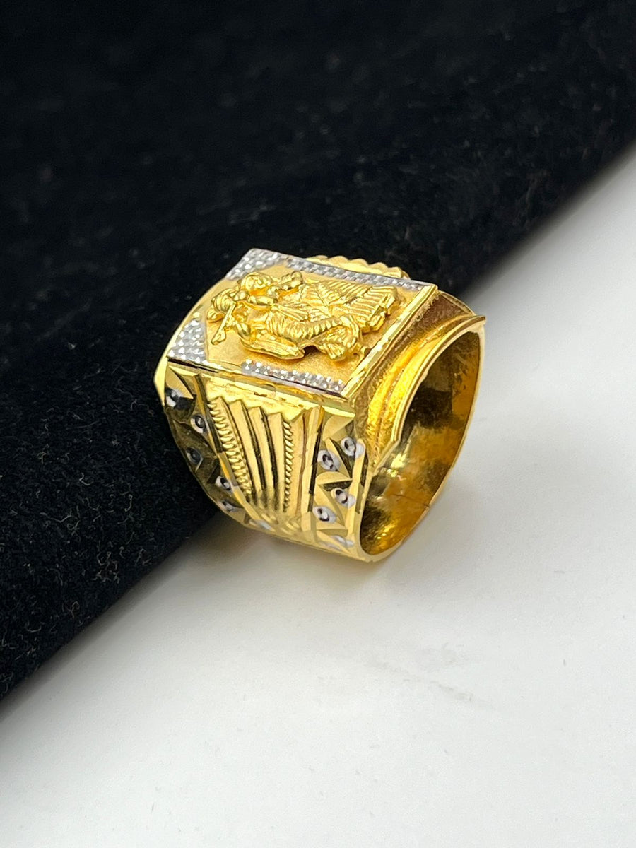 1 GRAM GOLD RADHA KRISHNA RING FOR MEN DESIGN A-872 – Radhe Imitation