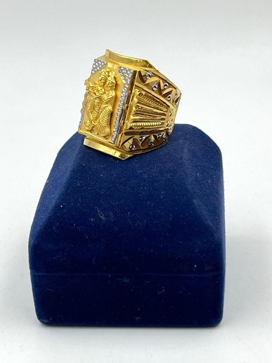 1 GRAM GOLD RADHA KRISHNA RING FOR MEN DESIGN A-872 – Radhe Imitation