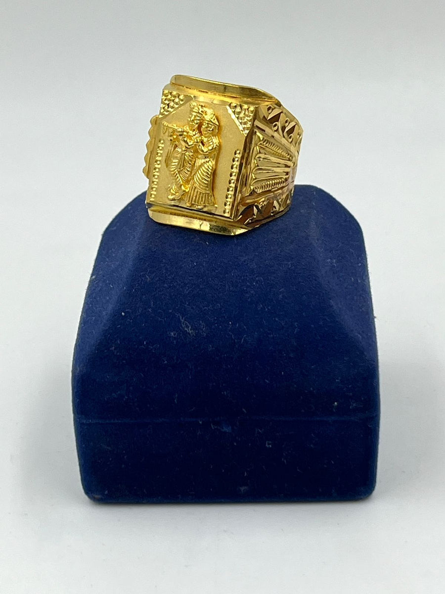 1 GRAM GOLD RADHA KRISHNA RING FOR MEN DESIGN A-875 – Radhe Imitation