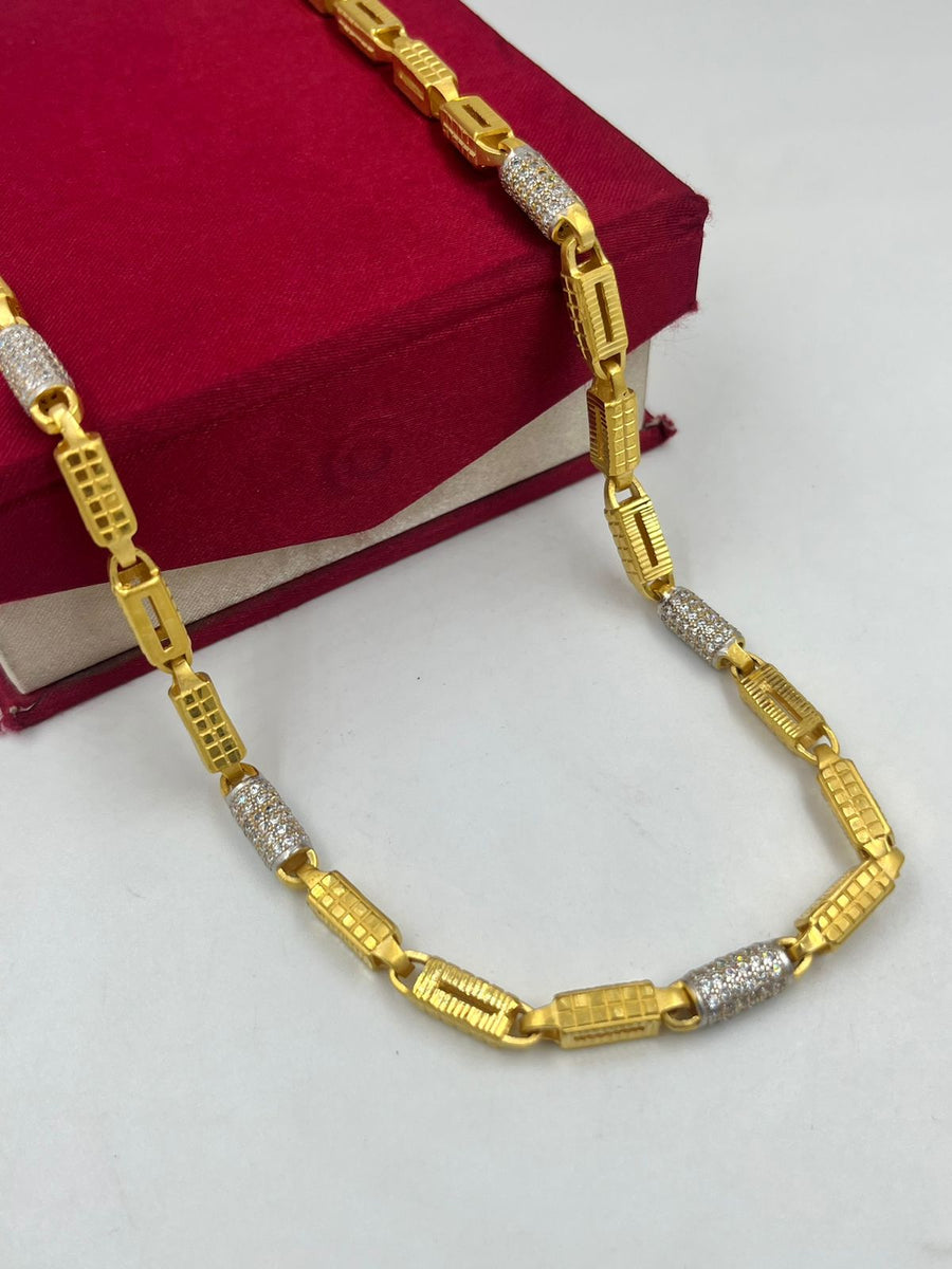 1 GRAM GOLD NEW DIAMOND CHAIN FOR MEN DESIGN A-587 – Radhe Imitation