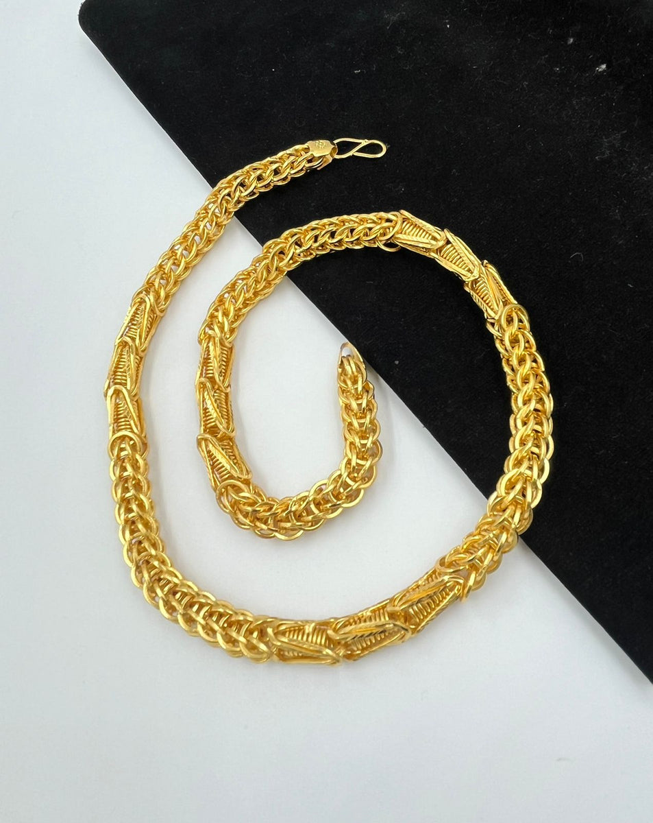 1 GRAM GOLD FORMING INDO CHAIN FOR MEN DESIGN A-610 – Radhe Imitation