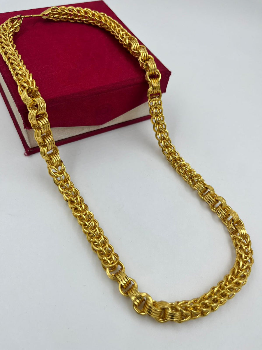 1 GRAM GOLD FORMING INDO CHAIN FOR MEN DESIGN A-608 – Radhe Imitation