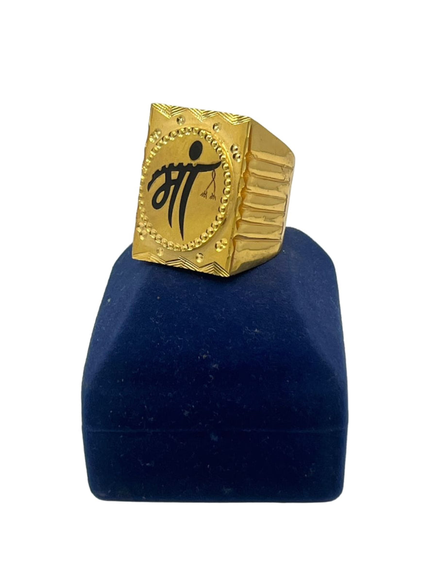 1 GRAM GOLD FORMING MAA RING FOR MEN DESIGN A-965 – Radhe Imitation
