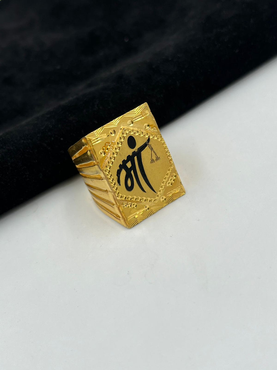 1 GRAM GOLD FORMING MAA RING FOR MEN DESIGN A-968 – Radhe Imitation