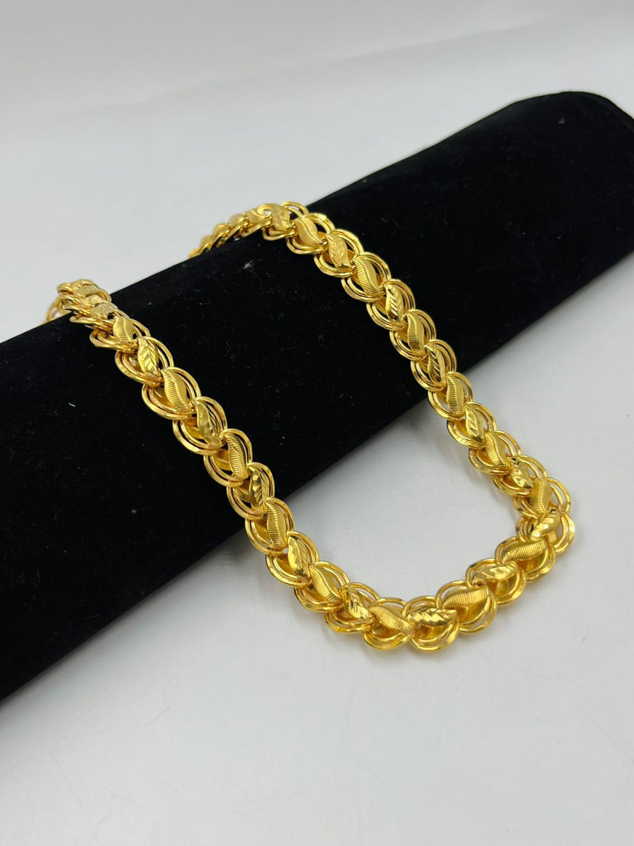 1 GRAM GOLD FORMING KOYLI CHAIN FOR MEN DESIGN A-88 – Radhe Imitation