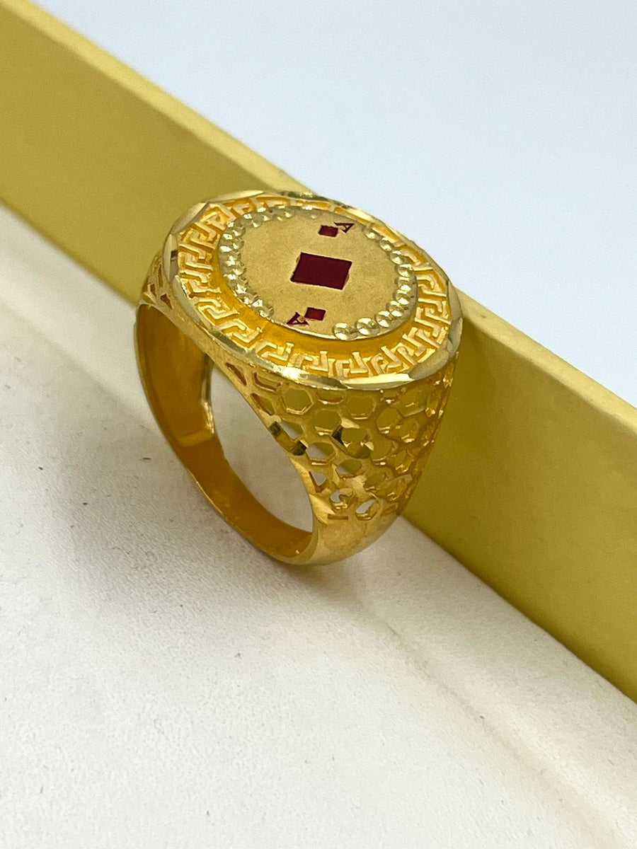 1 GRAM GOLD FORMING AKKA (EKKA) RING FOR MEN DESIGN A-828 – Radhe Imitation