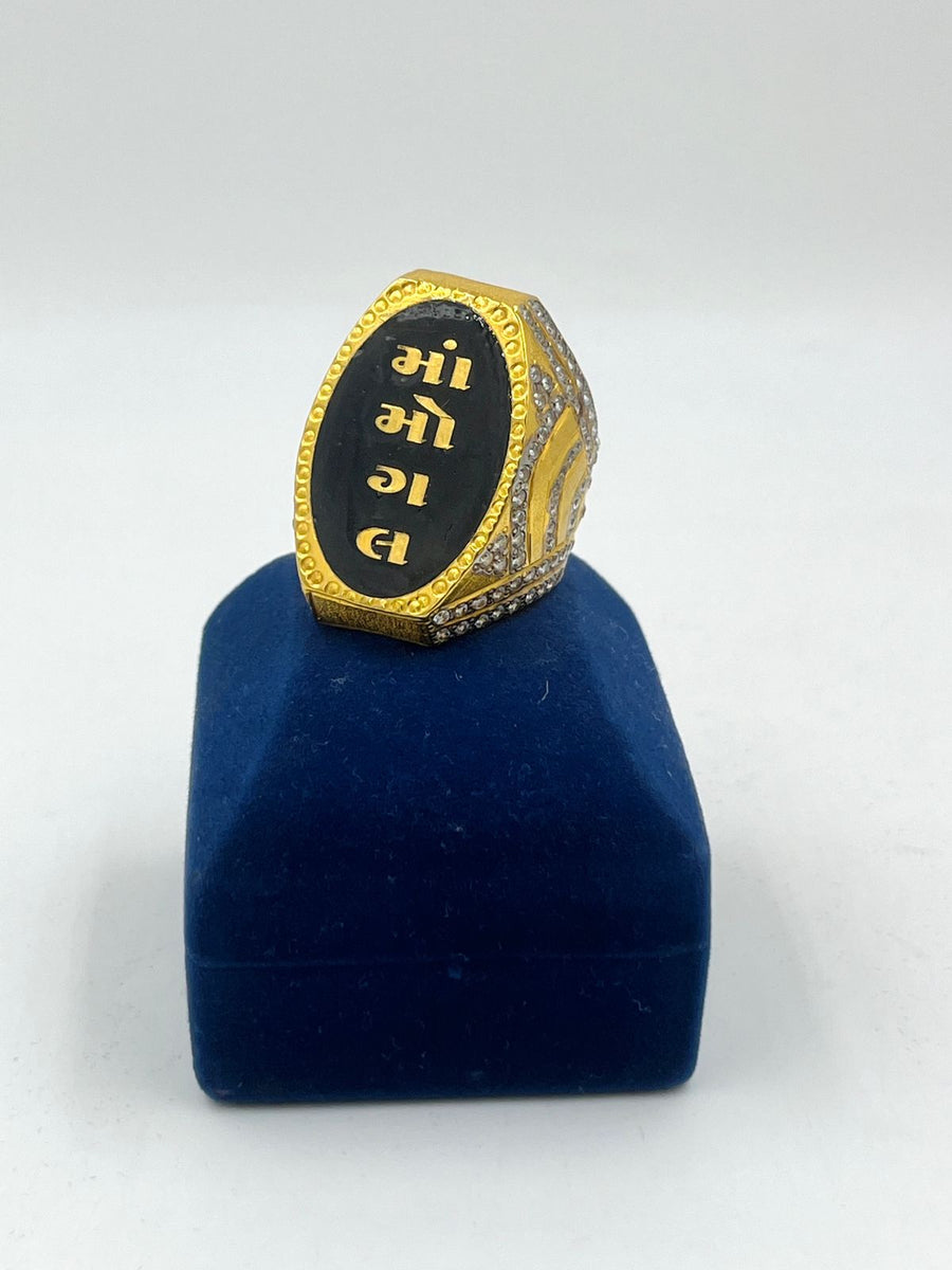 1 GRAM GOLD MAA MANGAL RING FOR MEN DESIGN A-988 – Radhe Imitation