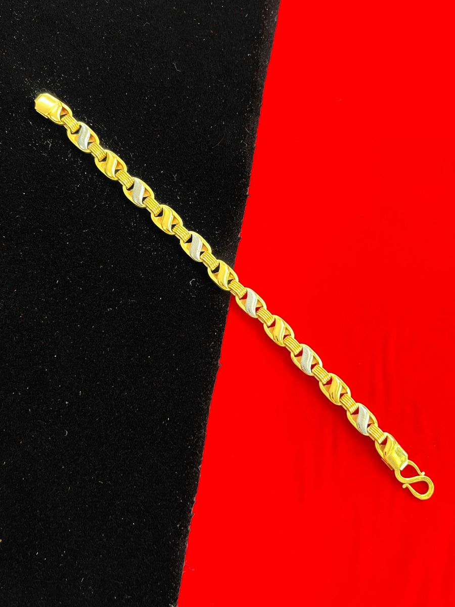 1 GRAM GOLD KOYLI BRACELET FOR MEN DESIGN A-345 – Radhe Imitation