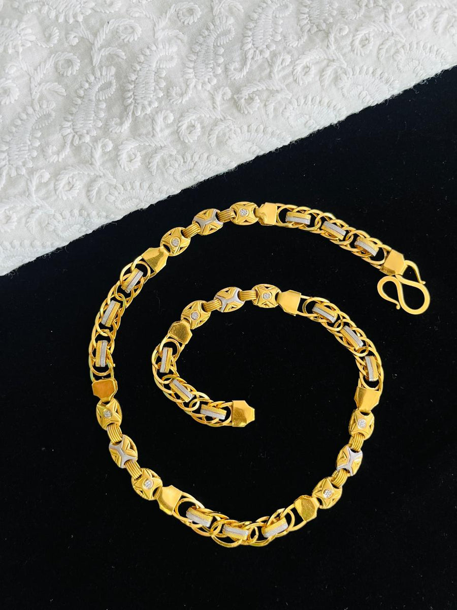 1 GRAM GOLD FORMING CHAIN FOR MEN DESIGN A-648 – Radhe Imitation