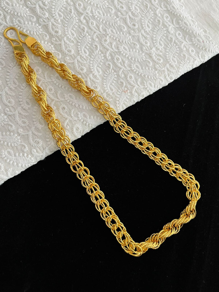 1 GRAM GOLD GOP CHAIN FOR MEN DESIGN A-698 – Radhe Imitation