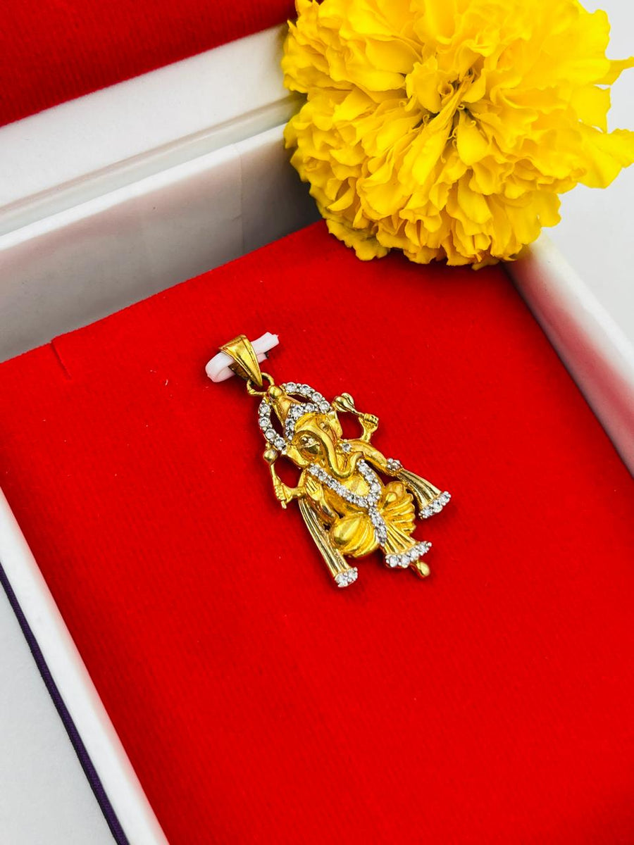 1 GRAM GOLD GANPATI BAPPA PENDANT FOR MEN DESIGN A-402 – Radhe Imitation