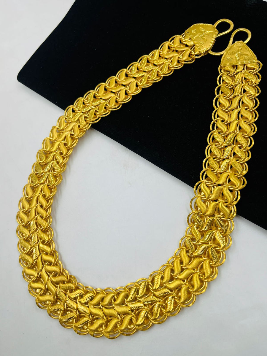 1 GRAM GOLD 2 LINE KOYLI CHAIN FOR MEN DESIGN A-716 – Radhe Imitation