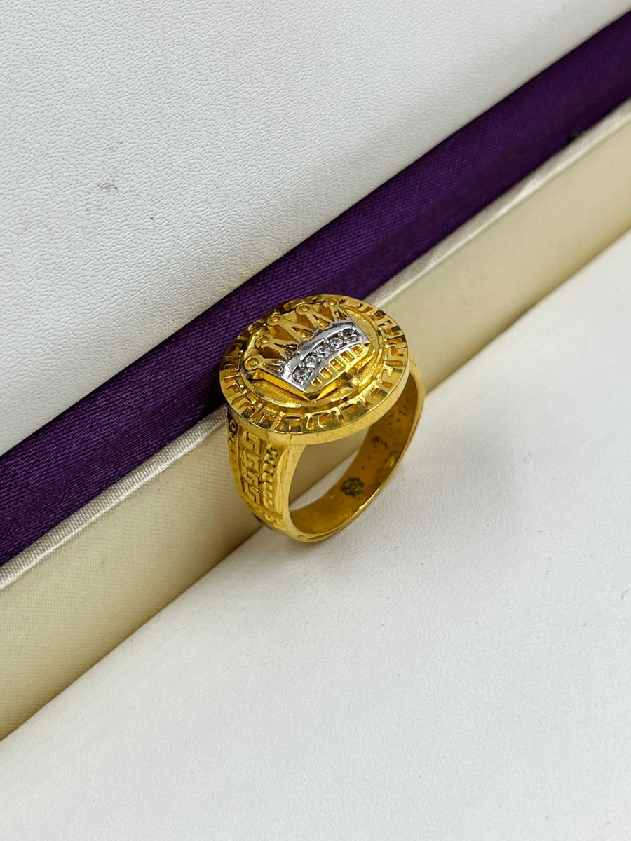 1 GRAM GOLD FORMING TAJ RING FOR MEN DESIGN A-492 – Radhe Imitation