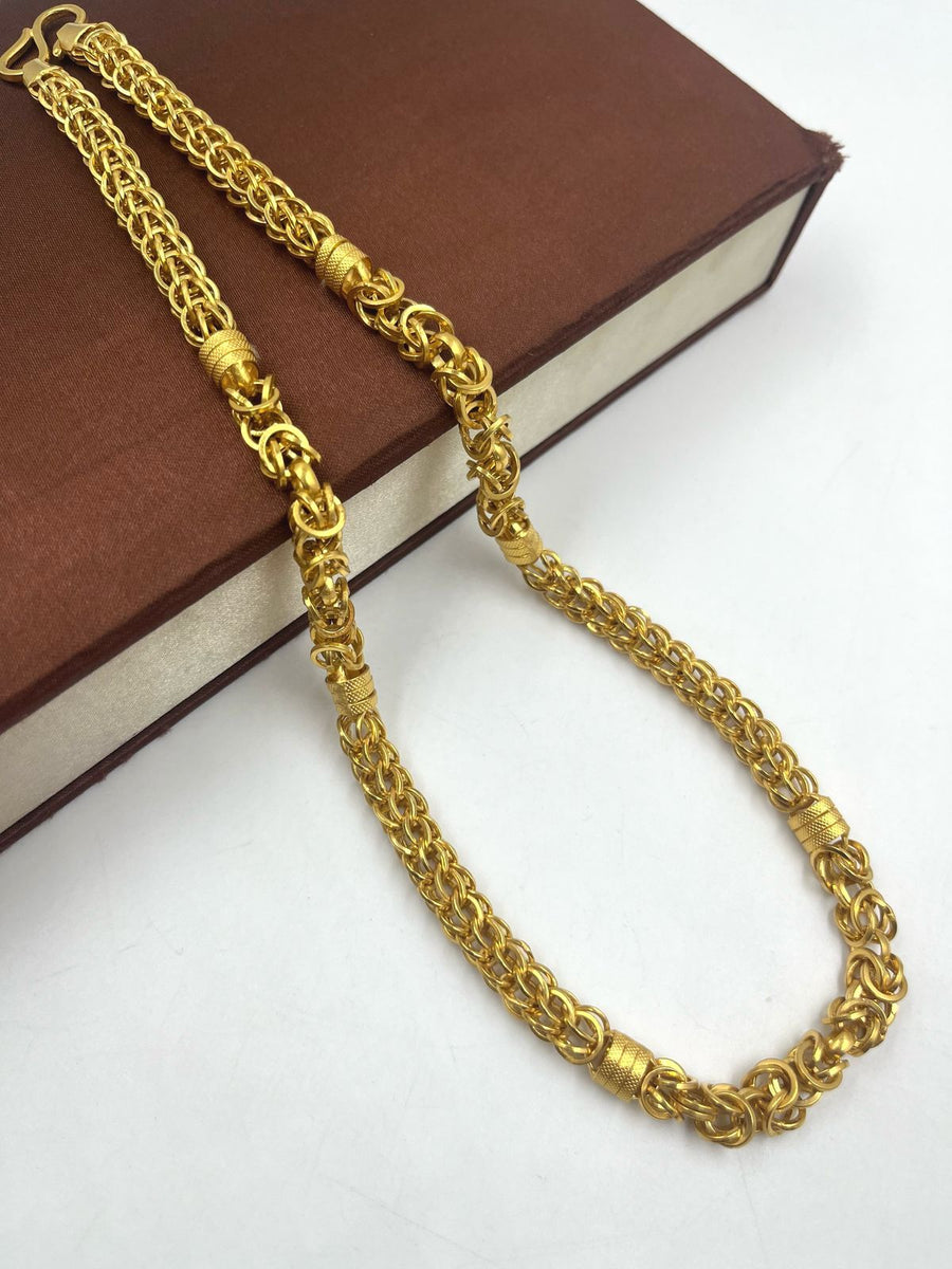 1 GRAM GOLD FORMING CHAIN FOR MEN DESIGN A-97 – Radhe Imitation