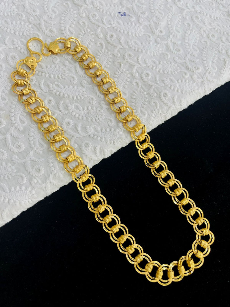 1 GRAM GOLD GOL KADI CHAIN FOR MEN DESIGN A-398 – Radhe Imitation