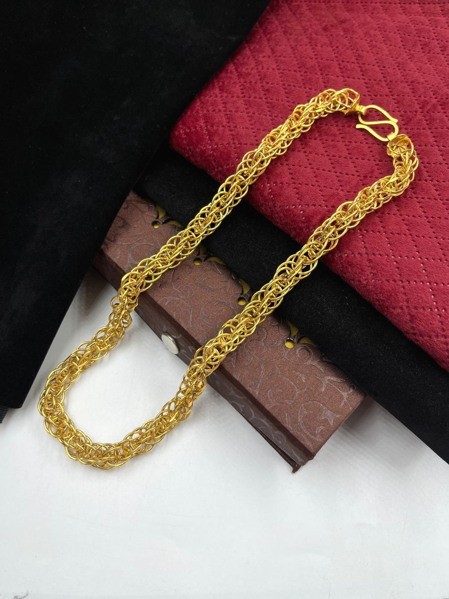 1 GRAM GOLD GOP CHAIN FOR MEN DESIGN A-426 – Radhe Imitation