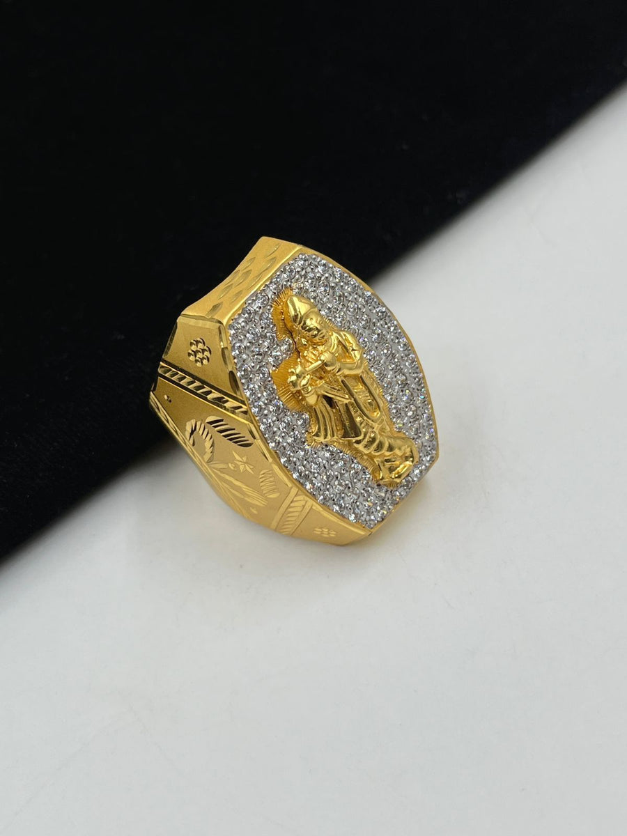 1 GRAM GOLD KRISHNA RING FOR MEN DESIGN A-715 – Radhe Imitation
