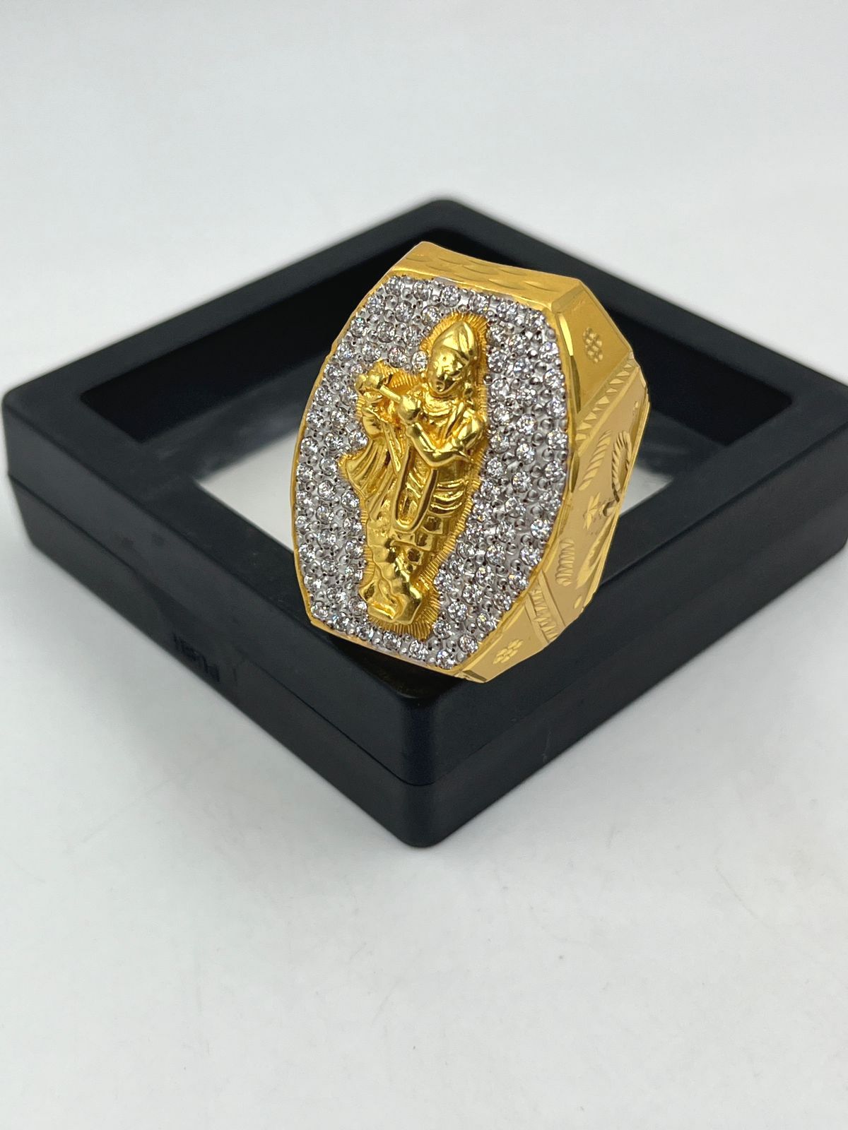 1 GRAM GOLD KRISHNA RING FOR MEN DESIGN A-715 – Radhe Imitation