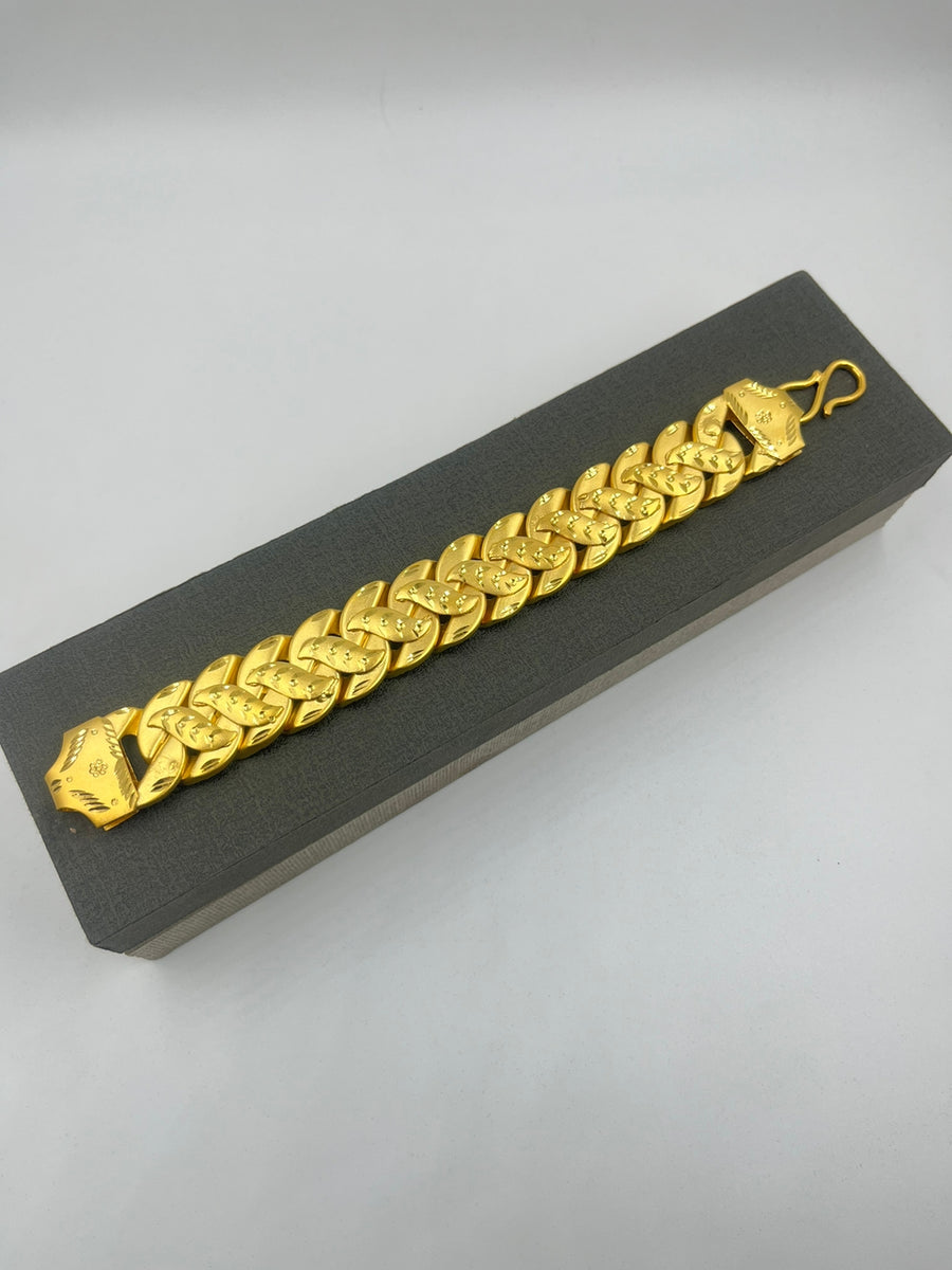 1 GRAM GOLD FORMING POKAL KOYLI BRACELET FOR MEN DESIGN A-68 – Radhe ...