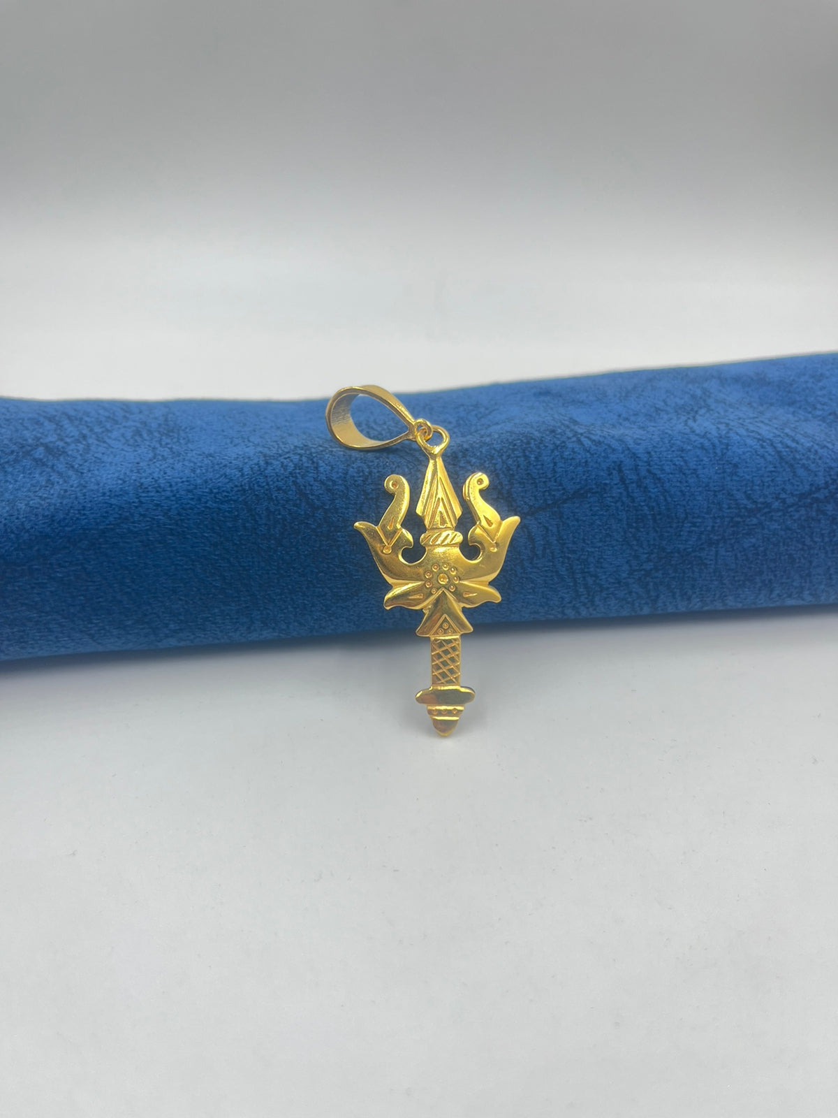 1 GRAM GOLD FORMING TRISHUL PENDANT FOR MEN DESIGN A-115 – Radhe Imitation
