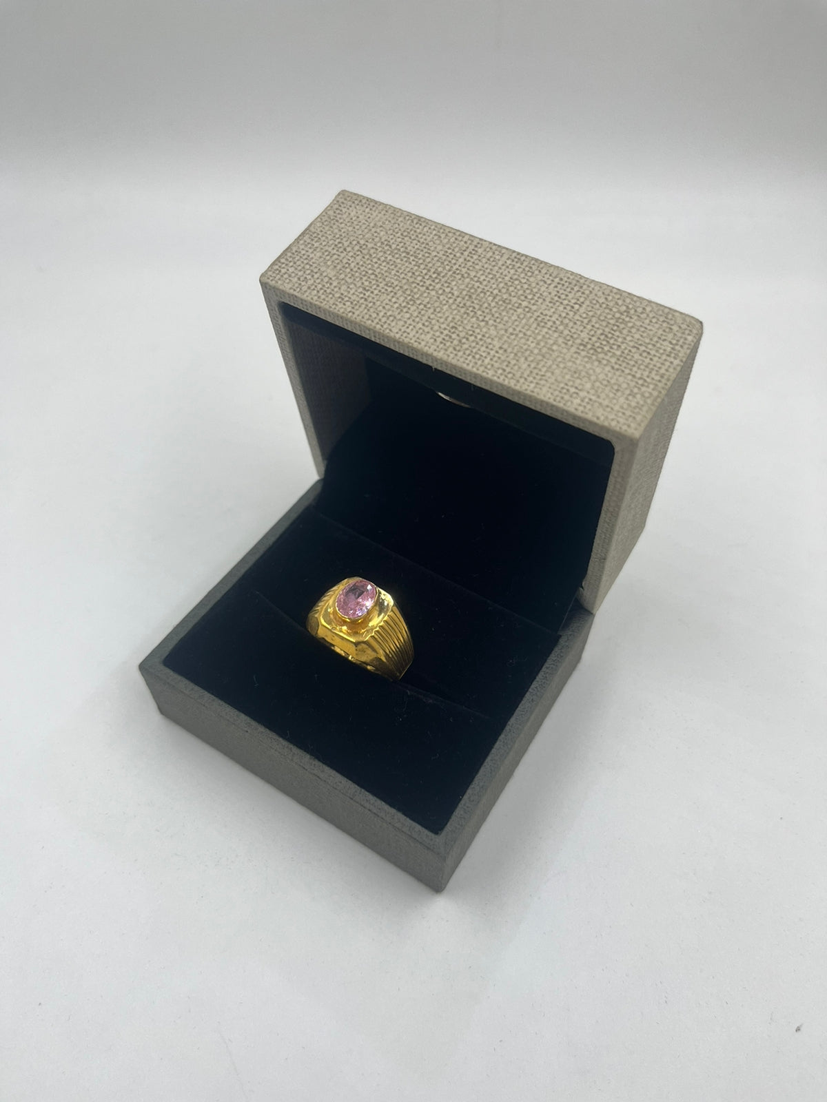 1 GRAM GOLD FORMING PINK DIAMOND RING FOR MEN DESIGN A-30 – Radhe Imitation