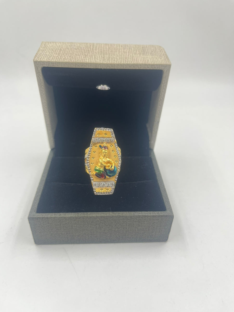 1 GRAM GOLD FORMING KRISHNA RING FOR MEN DESIGN A-86 – Radhe Imitation