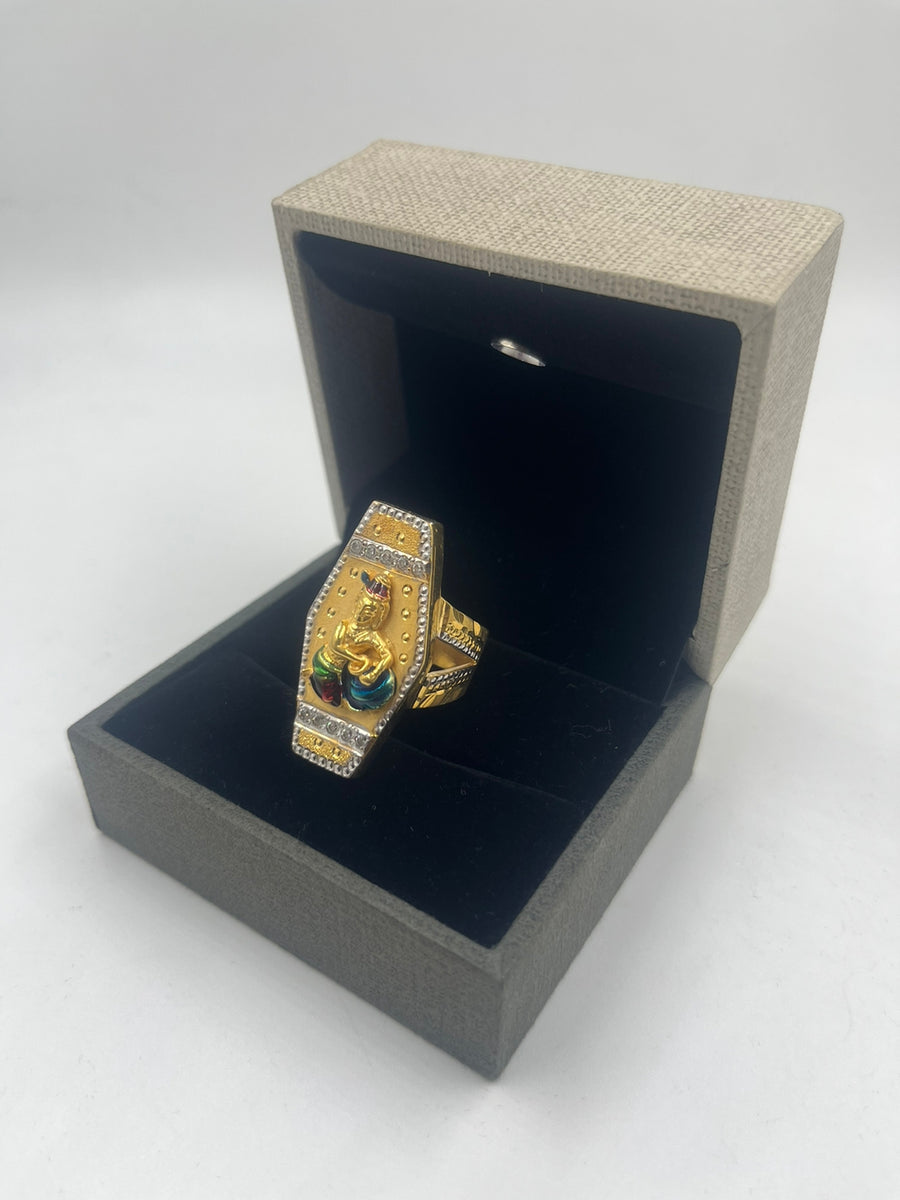 1 GRAM GOLD FORMING KRISHNA RING FOR MEN DESIGN A-86 – Radhe Imitation
