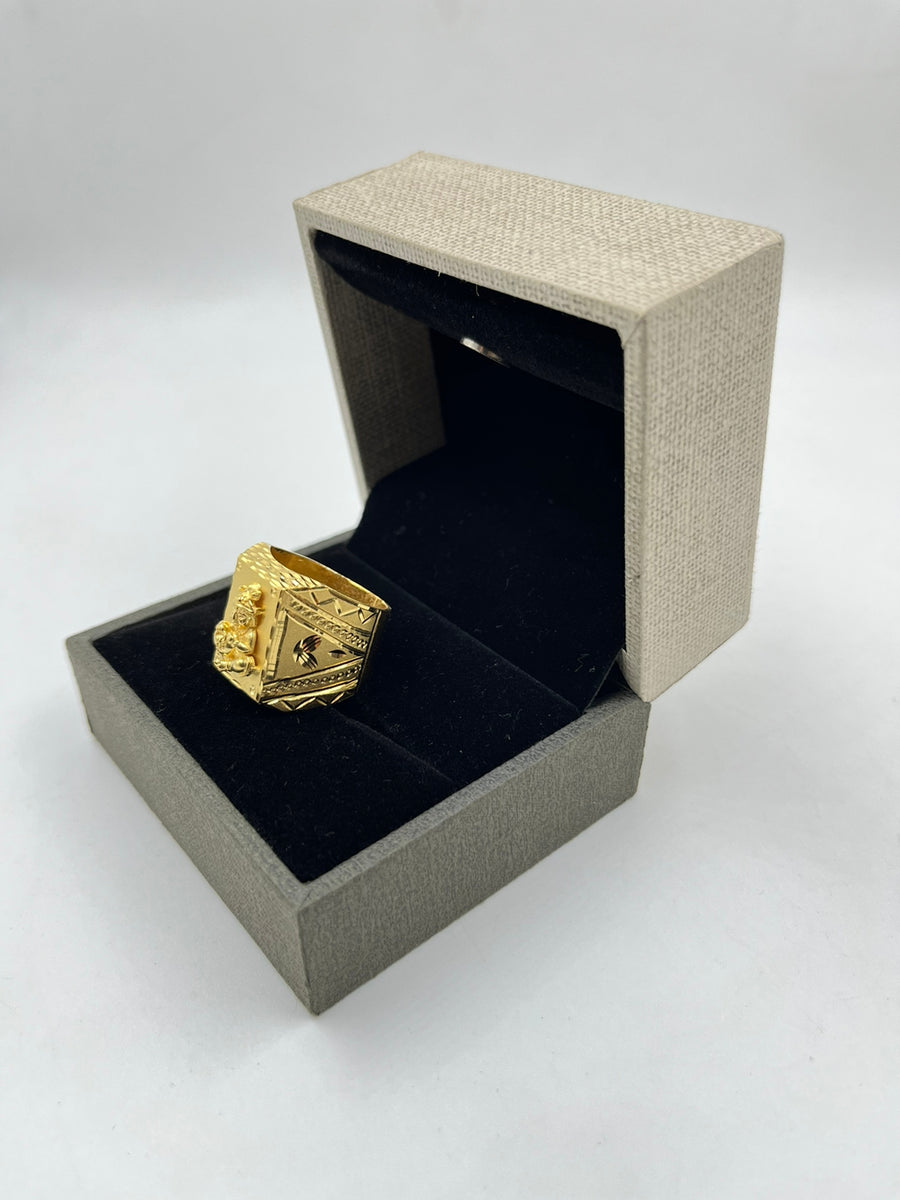 1 GRAM GOLD PLATING KRISHNA RING FOR MEN DESIGN A-149 – Radhe Imitation